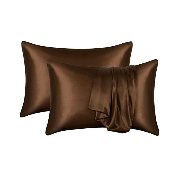 カラー：ブラウンサイズ：50*70【枕カバー ２枚セット】ピローケースは標準サイズ（43×63cm）の枕に適用します。ファスナー式ではなく封筒型です。枕カバーの取り付け・取り外しは簡単です、お子様にも安心してお使いいただけます。【寝心地最高...