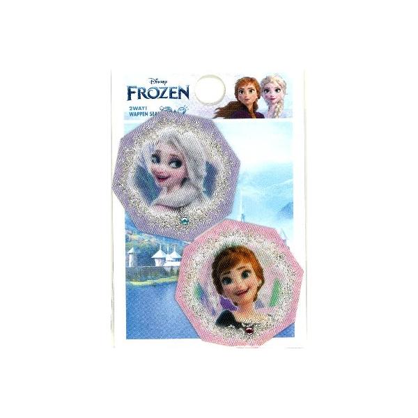 ◇ キャラクター 刺しゅう ワッペン アナと雪の女王２ ( エルサ ＆ アナ 小 パープル＆ピンク ) （ 大きさ　約3.2×3.2ｃｍ 約3.2×3.2ｃｍ 各１枚入り ） ap-fst-d01y2138＜アイデア次第で色々使えます！＞キ...