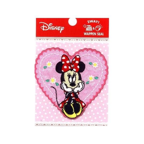 キャラクター 刺しゅう ワッペンミニーマウス（ ポルカドット レッド )（ メーカー表記 大 ）（ 大きさ　約7×7ｃｍ　１枚入り )  ap-fst-d01y2208＜アイデア次第で色々使えます！＞キャラクターのワッペンやネームテープを製...