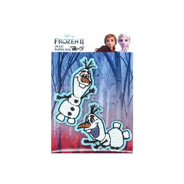 キャラクター 刺しゅう ワッペン アナと雪の女王２ ( オラフ 小 ) 大きさ　約4.5×2ｃｍ・約3×3.5ｃｍ 　各１枚入り   ap-FST-D01Y2248＜アイデア次第で色々使えます！＞キャラクターのワッペンやネームテープを製品に...