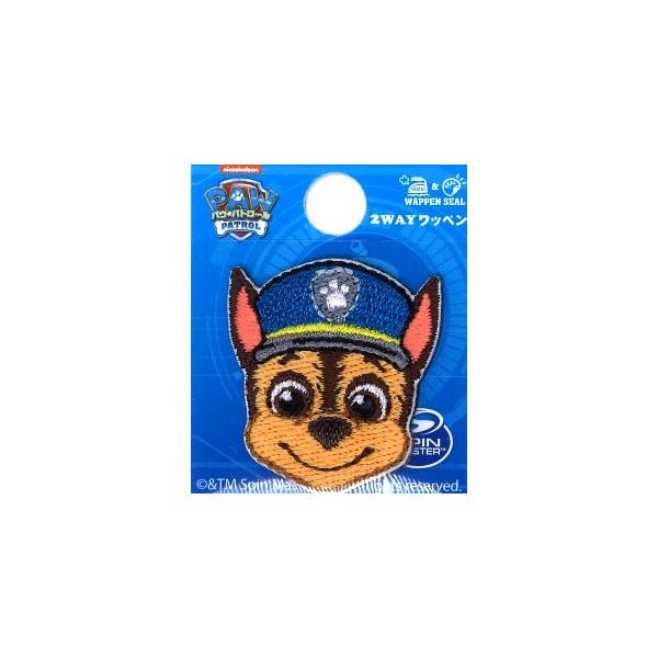 キャラクター 刺しゅう ワッペンパウパトロール （ Paw Patrol )（ メーカー表記ミニ )（ チェイス )（ 大きさ　約3×3ｃｍ １枚入り ）ap-fst-t01y2347＜アイデア次第で色々使えます！＞キャラクターのワッペンや...