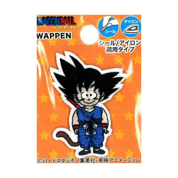 ◇ キャラクター 刺しゅう ワッペン ドラゴンボール （ 悟空 )（ 大きさ　約4.5×3.5ｃｍ １枚入り メーカー表記ミニ ) ap-ing-dba001＜アイデア次第で色々使えます！＞キャラクターのワッペンやネームテープを製品に張り付...