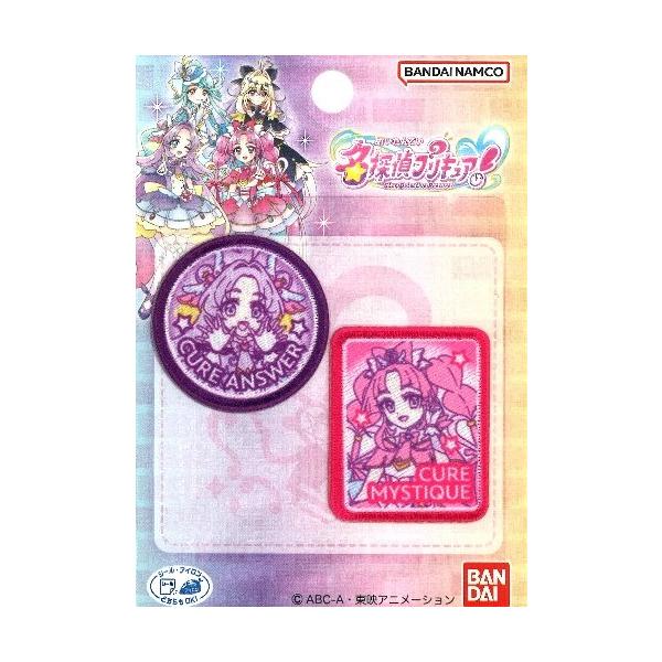 キャラクター 刺しゅう ワッペン 名探偵 プリキュア ♪（ 大きさ 約3.3×3.3ｃｍ 約3.5×3ｃｍ 各1枚入り ） ap-pao-ban650-ban158＜アイデア次第で色々使えます！＞キャラクターのワッペンやネームテープを製品に...
