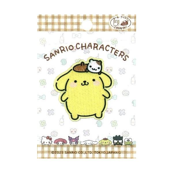 キャラクター 刺しゅう ワッペン  サンリオ キャラクターズ（ ポムポムプリン ） （ 大きさ　約4.5×4.5ｃｍ 1枚入り ) ap-pao-scw601-scw65＜アイデア次第で色々使えます！＞キャラクターのワッペンやネームテープを...