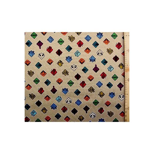 キャラクター 生地 布 呪術廻戦（ じゅじゅつかいせん ) （  ベージュ ）柄番号２（ 2021 ) シーチング（綿100％） 生地幅−約104cm G-5096-1C-kk-6655給食袋、体操服入れ、お弁当入れ、コップ袋、巾着袋、スマ...