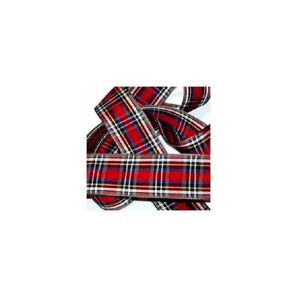 チェック リボン（２５ミリ幅）赤系タータン 切り売り KN-2540-3-25↓▼▽重要▽▼↓　スマホでご覧のお客様へ　↓▽▼↓▽▼↓詳細につきましては、下記の ”商品情報をもっと見る” をクリックしてください。↓