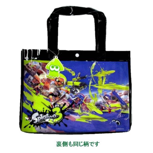 ◇ キャラクター ビニールバッグ ( プールバッグ ) トート スプラトゥーン ３ （ 黒/パープル系 ) （ サイズ　約27×35×10ｃｍ ) pub-fst-133075-24-004サイズがありますのでよくお確かめください。（ ビニ...