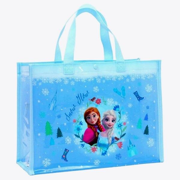 ◇ ＜◆メール便で折りたたんでの発送となります＞  キャラクター ビニール バック 縫製トート  アナと雪の女王 （ ブルー系 ) （ 約26×36×マチ12ｃｍ ) pub-FST-143751-26-02サイズがありますのでよくお確かめ...