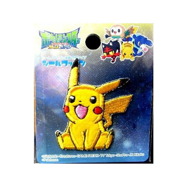 ◇ キャラクター 刺しゅう ワッペン ポケット モンスター サン＆ムーン （ 小サイズ) (大きさ　約5×4ｃｍ 1枚入り ） pxs-001＜アイデア次第で色々使えます！＞キャラクターのワッペンやネームテープを製品に張り付けて販売すること...