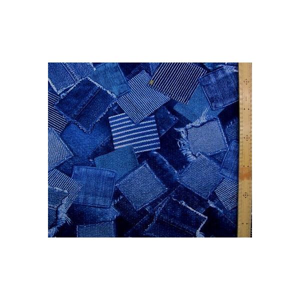 リップル生地 （ サッカー生地 )  デニム ポケット（ 紺 ) リップル（綿100％） 生地幅−約108cm リップル生地は3ｍのみメール便可能です。R-SWA-1005-4B-r-2079リップル生地　ー　生地を部分的に強く縮ませてあり...