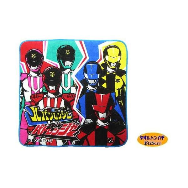 キャラクター ・ タオルハンカチ快盗戦隊ルパンレンジャーVS警察戦隊パトレンジャー（25ｃｍ角）（カラフル・ふち青） to-fst-0220-01 サイズがありますのでよくお確かめください。（ キャラクター タオル ハンカチ タオルハンカチ...