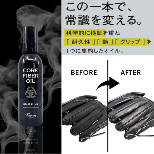 Teppen CORE FIBER OIL GRAND ALL-IN科学的に検証を重ね、「耐久性」「艶」「グリップ」を一つに集約したオイル■耐久性　革の繊維に栄養を与え、耐久性の維持向上へ■ツヤの保護層　革の潤いを保つ薄い保護層を形成し、艶...