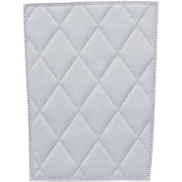 取り付け簡単・便利なパッド。素材：表面/ポリエステル100%・中綿/ポリエステル100%・裏面/ポリエステル100%対象：メンズ・ユニセックス生産国：日本製カラー：(95)シルバーグレーサイズ：タテ19.0×ヨコ16.0cm