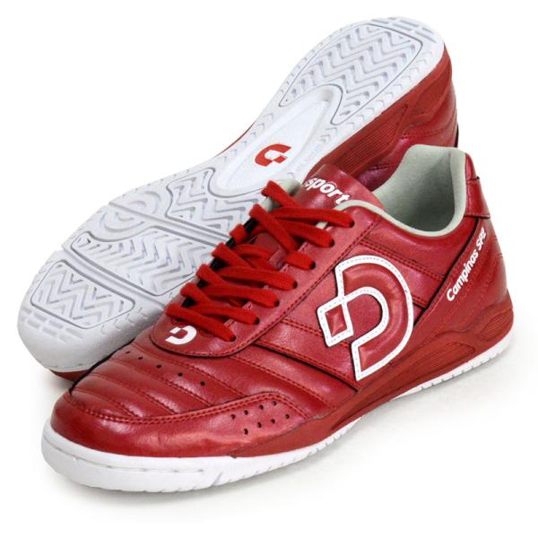 Desporte カンピーナス SP 2Desporte Campinas SP2 フットサルシューズが、真っ赤なカラーと白いソールで新しくなりました。フル合成皮革のアッパーとシュータンが足を滑らかに包み込みます。アッパーの内側とインソール...