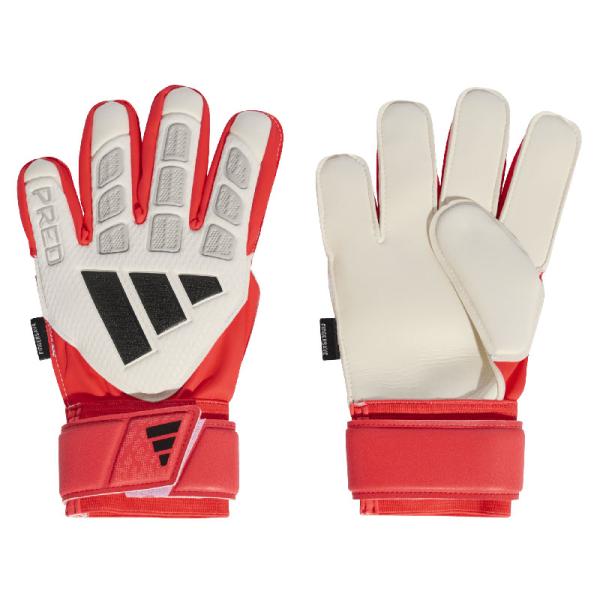 adidas PREDATOR GL MATCH FINGERSAVE J1. 伸縮性バンデージ：完璧なフィット感と手首のサポート 2. ソフトグリッププロ：滑らかなラテックス製の手のひらで、あらゆる天候条件において優れたグリップ力、クッシ...