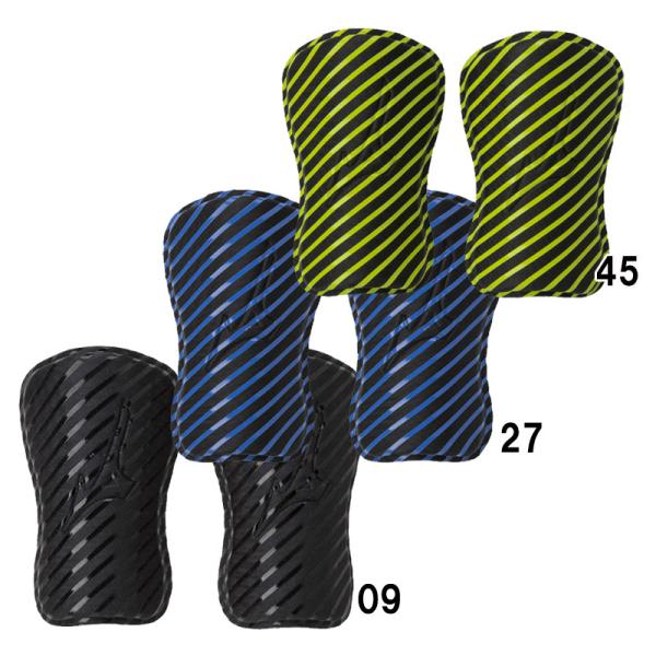 MIZUNO ゼログライドシンガード グリップ機能付き　軽量シンガード■カラー09：ブラック27：ブルー45：イエロー■サイズ：15cm■素材：合成樹脂■原産国：中国製