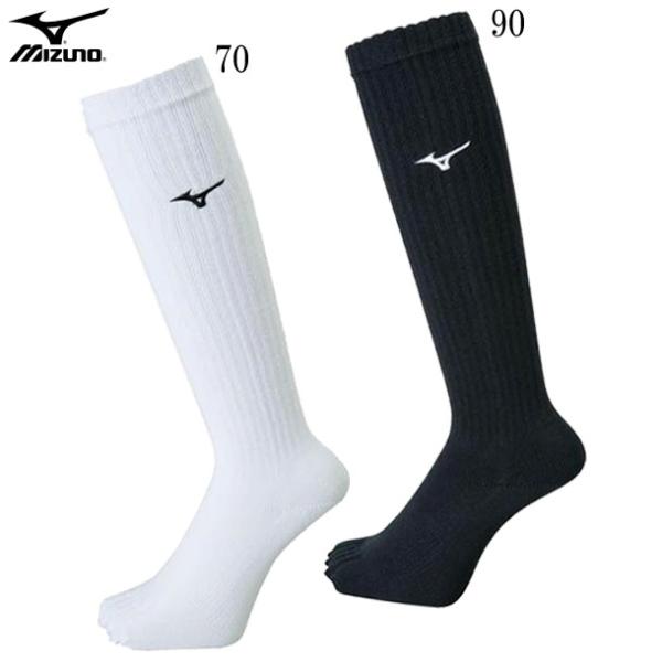 MIZUNO ロングソックス(5本指) (ユニセックス)コートをつかめ！定番ワンポイント5本指ロングソックス■素材:綿、アクリル、その他■サイズ:23〜25cm、25〜27cm■カラー:70：ホワイト×ブラック90：ブラック×ホワイト■原産...