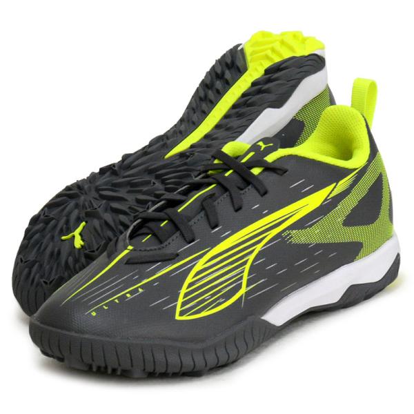 PUMA ウルトラ 5 プレイ TT + MID JR固い土/人工芝グラウンドでのトレーニング対応プーマのフットボールブーツを履いて、サッカーのスリルを味わいましょう。軽量の合成アッパー、安定性のためのデボス加工されたサポートフレーム、円錐...