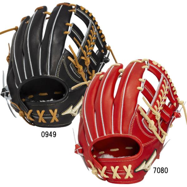 MIZUNO 軟式用グローバルエリート Professional Selection 紅林型：サイズ9高い操作性とプロモデルの機能性でレベルの高いプレーを可能に！■素材：受球面・背面天然皮革：牛革■フィリピン製■カラー：0949：ブラック×...
