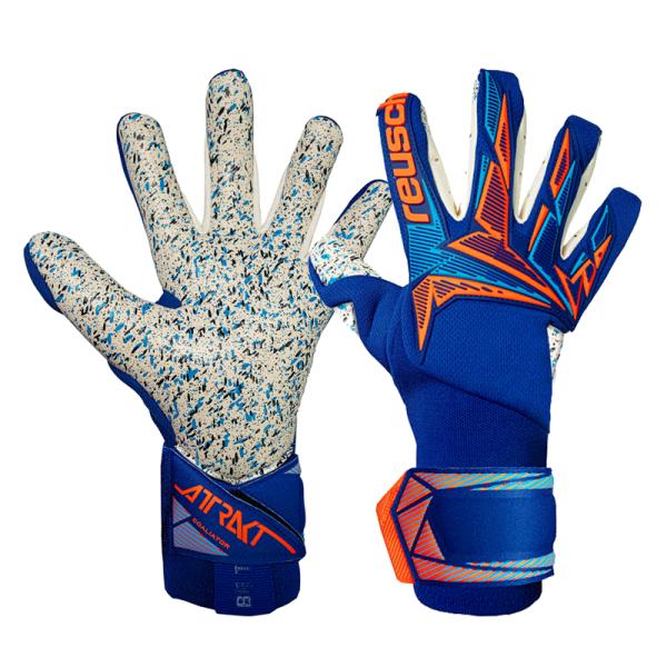 reusch アトラクト フリーゲル フュージョン ゴアリエーター26年メインカラーである鮮やかなブルーと更に面積を拡げたホワイトパームのワールドクラスモデル。タイトなフィット感でもプルループ付きのニットカフで着脱しやすい仕様。■パーム:ロ...