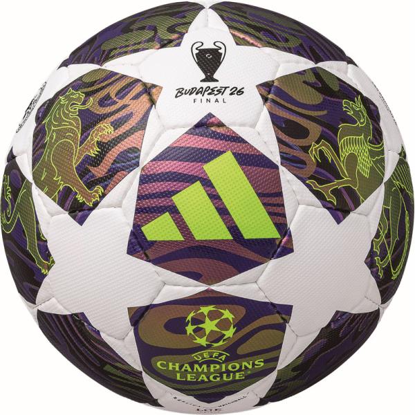 adidas フィナーレ ブダペスト リーグ ルシアーダ 4号球UEFA Champions League 2025-2026 ノックアウトフェーズ公式試合球 レプリカ4号球モデル■JFA検定球■4号球■素材：人工皮革(PU)■製法：手縫い...