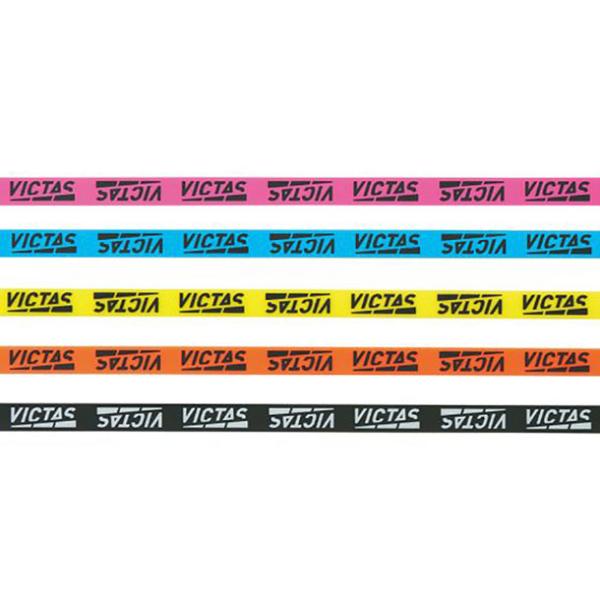 VICTAS PLAYラインロゴとPOPなカラー展開のサイドテープ。ラケットサイドを保護。素材：ポリウレタン対象：メンズ・ユニセックス生産国：日本製カラー：（3000）イエローサイズ：幅10mm