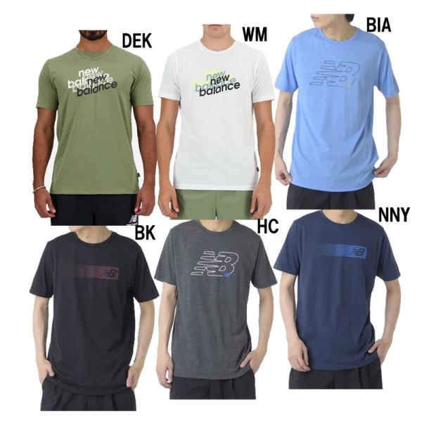 newbalance Black Sport Essentials ヘザーテックグラフィックショートスリーブTシャツ風合いのある表情と心地よい肌触りをもたらす綿・ポリエステル混紡のヘザー素材を使用したTシャツ。夜間・早朝時の視認性を高めるリ...