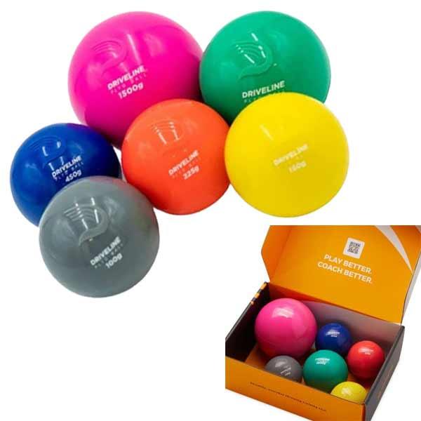 DRIVELINE プライオボール 6個セット投球練習用ボール。科学的野球トレーニングラボ・米シアトル「ドライブラインベースボール」が独自開発した野球トレーニングボールです。重さの異なるカラフルなボールを、正しいドリルで、壁やネットに向かっ...