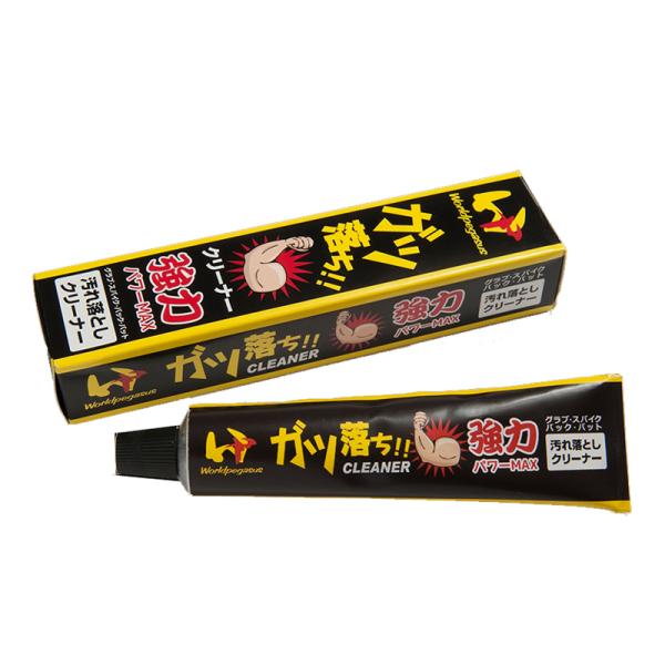 ガツ落ち!! クリーナーチューブタイプ汚れ落とし専用クリーナー登場！グラブのみならずシューズ、バット、エナメルバッグ、キャッチャー防具の汚れ落としに効果を発揮します。■内容量 50g■素材 油脂、有機溶剤、ろう■made in JAPAN