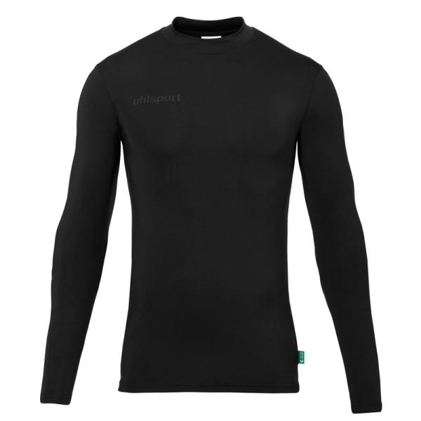 uhlsport パッドGKベースレイヤーゴールキーパー用インナーシャツ。smartbreath FIT（リサイクル素材使用）伸縮性のあるフィット感の高いハイネック仕様。エルボーパッド付。■カラー：ブラック（01）■素材ポリエステル88％、...