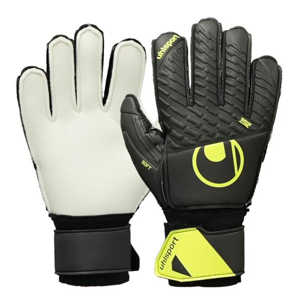 uhlsport ファングマシーネ ソフト フレックスフレーム ジュニア試合から練習まで使えるベストセラーパーム■フレックスフレーム：衝撃を吸収するサポートフレームを内蔵■親指：内側ラップ構造■指股：メッシュテキスタイル■バックハンド：ラテ...