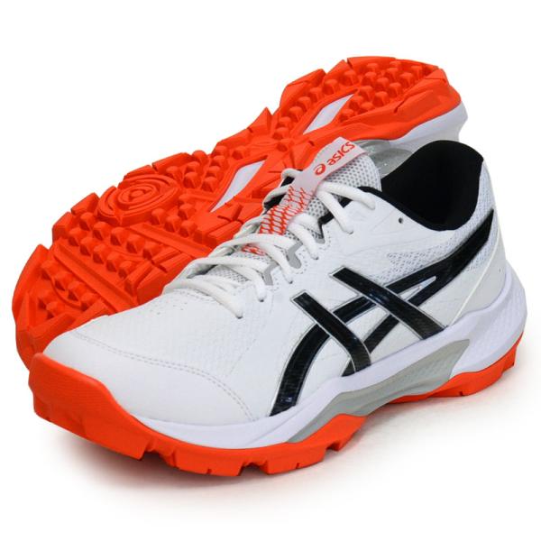 asics GEL-PEAK 3 (ゲルピーク 3) 部活生のハードな使用に耐えうる、耐久性と快適性を追求した屋外用シューズ耐久性を追求したアウターソール。アウターソールの母趾球部分に配置したピボットサークルがさまざまなシーンでのグリップ性...