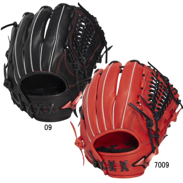 MIZUNO 軟式用ウィルドライブ レッド オールラウンド用／サイズ10しっかり感のある仕様で強い打球にも捕り負けしないグラブ■素材：受球面・背面 天然皮革：牛革■フィリピン製■カラー：09：ブラック7009：ラディッシュ×ブラック