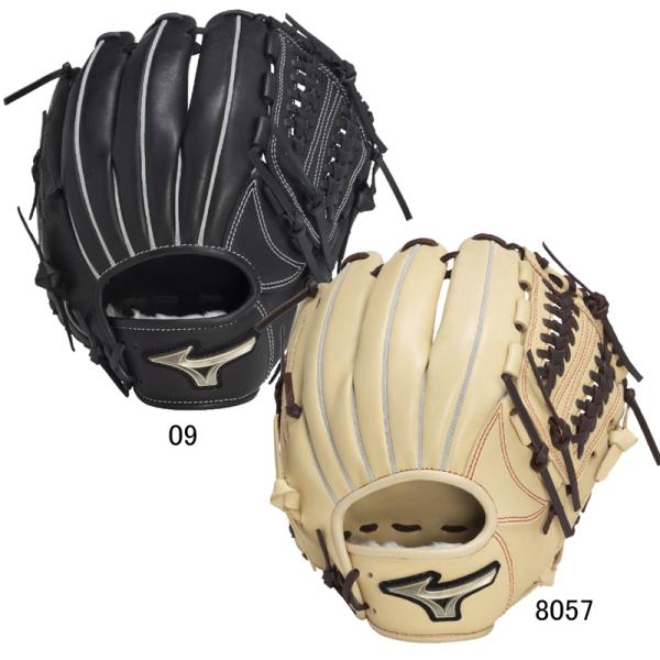 MIZUNO ジュニア軟式用グローバルエリートHselection SIGNA オールラウンド用：サイズL手にはめた瞬間に「扱いやすい」「軽い」と感じる王道グラブをジュニア用に！！■カ　ラ　ー：0980：ブラック×ブロンド8057：ブロンド...
