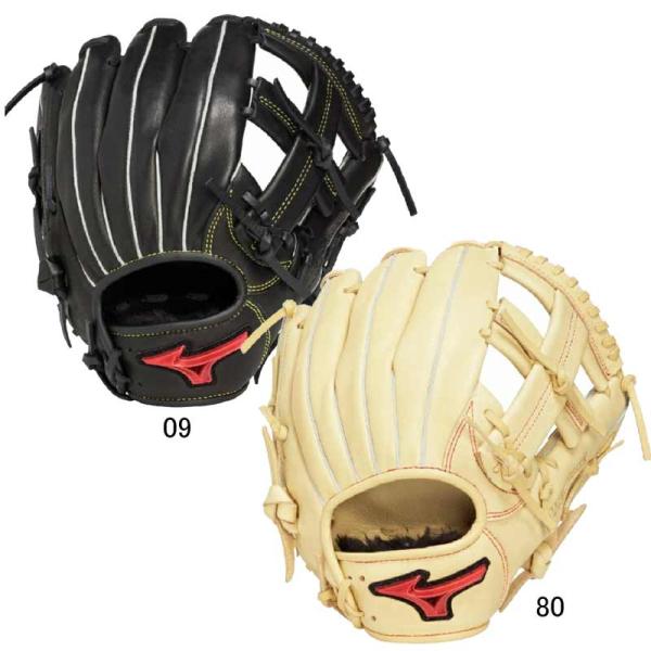 MIZUNO 少年軟式用 ウィルドライブ レッド 小指2本入れグラブ オールラウンド用／サイズMしっかり感のある本格仕様に小指2本入れ構造を搭載。「しっかり掴む・握り込みやすい」力の伝わりやすさを実現■カ　ラ　ー：09：ブラック80：ブロン...