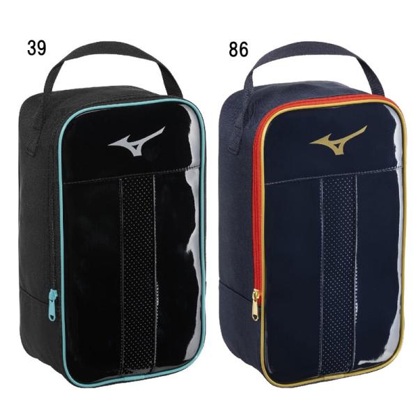 MIZUNO シューズケース 2026セレクションモデルシンプルなデザインのシューズケース。『2026年セレクションモデル』■素材ポリエステル（裏加工PU）■サイズ：L18×W12×H32cm■質量：約150g■カラー39：ヒスイ86：ネイ...