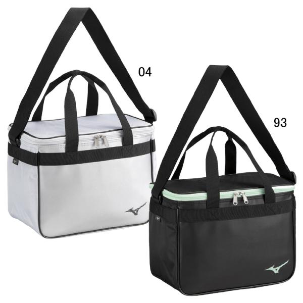 MIZUNO クーラーバッグM(12L)夏場に必須の保冷バッグ。約12L容量の限定保冷バッグ2色展開。■約600mlペットボトルを約8本収納可能。■手持ち、肩掛けに対応した仕様■素材：ポリエステル(裏加工PU)・合成皮革(PU)■サイズ：L...