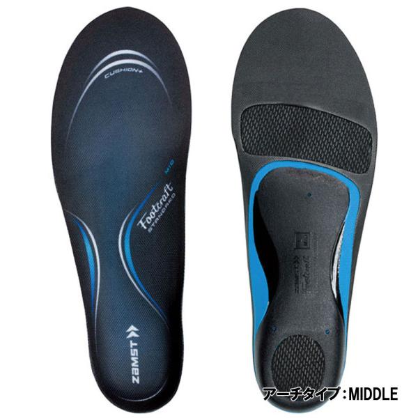 ザムスト Footcraft STANDARD CUSHION+ （アーチタイプ：MIDDLE）踵やアキレス腱周りへの負担を軽減選べるアーチタイプで最適なサポートウィンドラスメカニズムに基づく、理想のアライメント高い安定性としなやかなサポー...