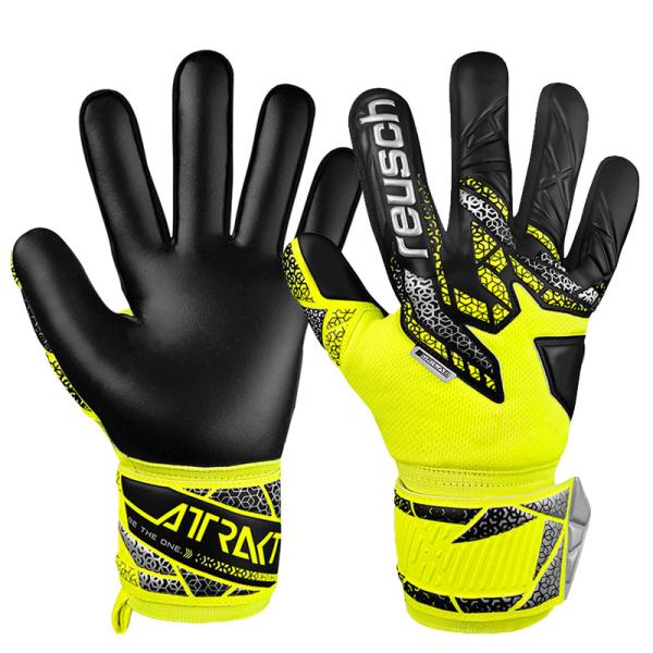 reusch アトラクト シルバー ボールとの接地面が大きく安定感がある。ソフトなラテックスを使用し、ハードショットに対する衝撃吸収力強化に特化したモデルです。■パーム:ロイシュグリップシルバー■カット:エクスパンスカット■カフエラスティッ...