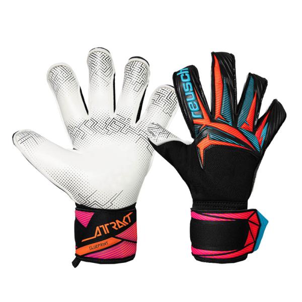 reusch アトラクト アドバンス エボリューション グループリント衝撃吸収・耐久性に優れたアドバンスパームにキャッチング時にボールに接するエリアに粘着性のあるグループリントを施した26年ニューモデル。■パーム:ロイシュグリップアドバンス...