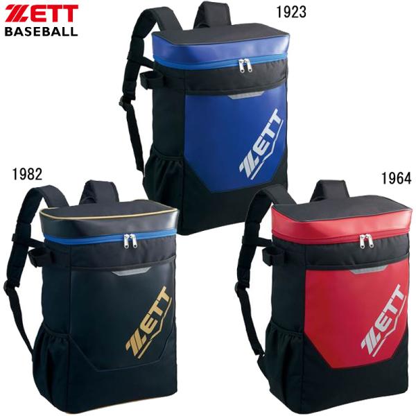 ZETT 少年用デイパック安全性と実用性を兼ね備えたコストパフォーマンスモデル。フロントポケットには安全性を考慮した再帰反射テープ搭載。バット収納が可能なサイドポケット付き。■素材：ポリエステル、合成皮革（PVCエナメル）■サイズ：長さ３０...