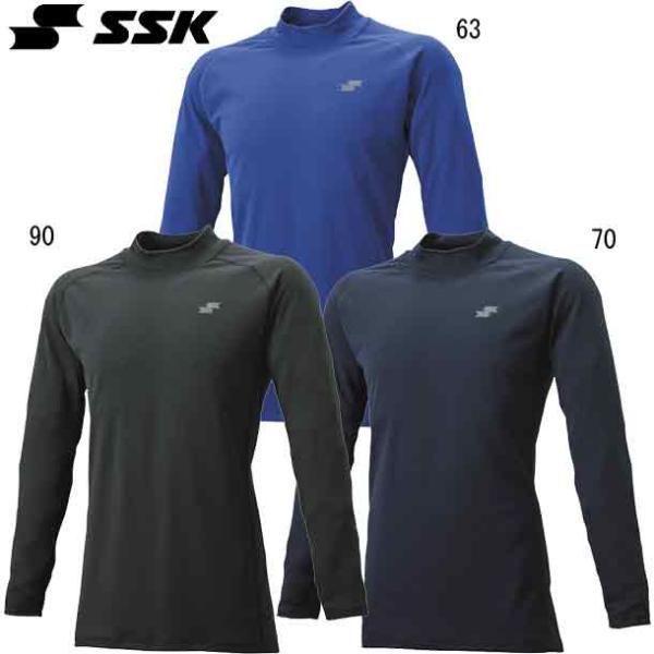 SSK ジュニアハイネック長袖アンダーシャツ（ピーチ起毛）やわらかく暖かいミドルフィットタイプアンダーシャツ■素材 ポリエステル１００％■サイズ140・150・160■カラー（63）Dブルー,（70）ネイビー,（90）ブラック