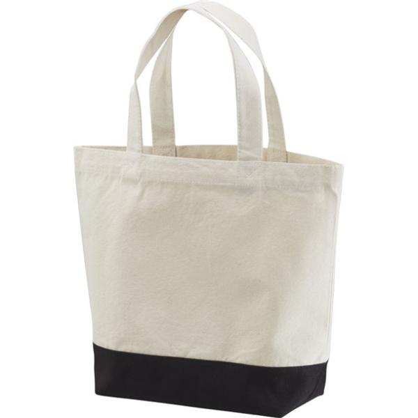 便利な２サイズ展開の”プチプラ”トートバッグ。素材：綿１００％（キャンバス）、持ち手／ポリエステル６５％、綿３５％サイズ：Ｗ２２×Ｈ２５×Ｄ１０ｃｍ、持ち手３７ｃｍ【カラー】(5202)