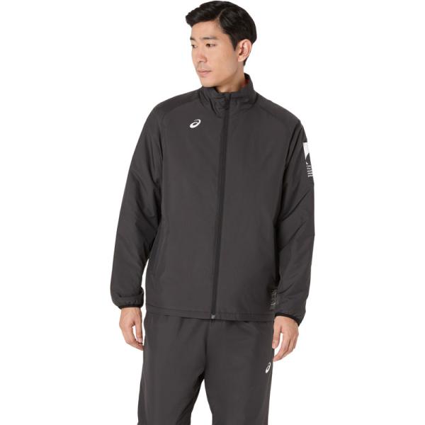 素材、仕様規格：素材：表地 ポリエステル100% 、 中わた（中綿） ポリエステル100% 、 裏地 本体 ポリエステル100% 、 切替部分 ポリエステル55% 、 レーヨン45%その他の仕様：アシックスオリジナルサイズサイズ規格：サイズ...