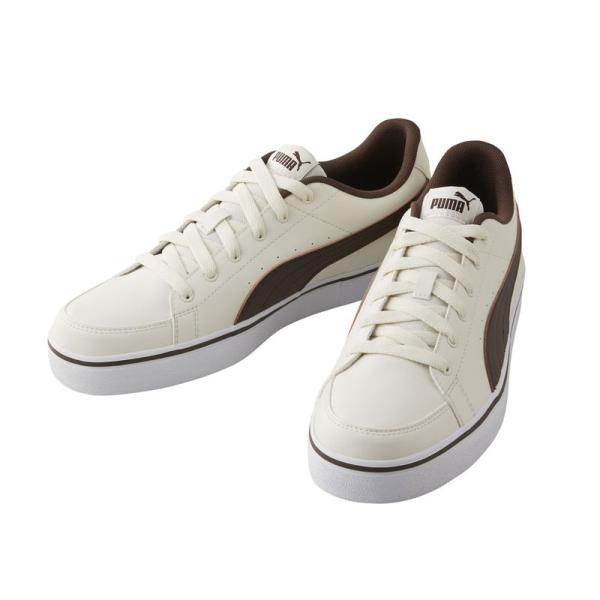 シンプル＆クリーンなテニスシューズからインスピレーションを受けた汎用性の高いデイリーユーススニーカー。素材：人工皮革＋合成繊維＋ゴム底対象：メンズ・ユニセックス生産国：中国製カラー：(04)ウィスパー ホワイト/チョコレート ブラウンサイズ...