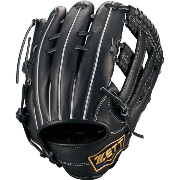 M 号ボールに負けない、捕球ミスを軽減させるボックス型・手口逆巻・親指芯 4 層構造。背面紐通しとウェッブ部の紐穴補強も施した高耐久仕様。高級感あるネオステイタスウェルダーラベル搭載。素材：天然皮革 ( 牛革製 )( 表 / ステアレザー、...