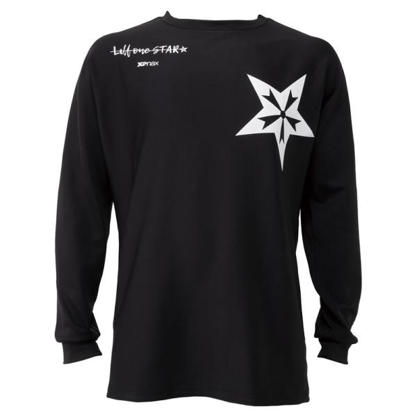 すれ違う人の目にとまる。ビッグロゴを施したスムースロングＴシャツ。スムースロングT シャツ素材、仕様規格：素材：ポリエステル89％、ポリウレタン11％カラー／ブラック（90）サイズ規格：サイズ：M・L・O・XO・2XO原産国：中国