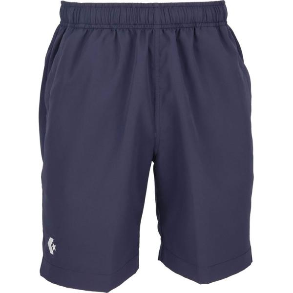 商品の説明コンバースのハーフパンツ。吸汗速乾性があるポリエステル素材を採用。綿素材に比べて軽量かつ、シワになりにくいのが特徴。移動着におすすめ。素材・材質ポリエステル100%原産国中国カラーネイビー仕様股上27cm、股下19cm(Lサイズ)