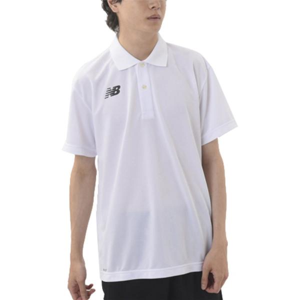 胸にワンポイントNBロゴを配したベーシックなデザインのポロシャツ。試合から移動まで多彩に活躍します。素材：ポリエステル100%対象：メンズ・ユニセックス生産国：中国製カラー：(WT)ホワイトサイズ：S〜3XL