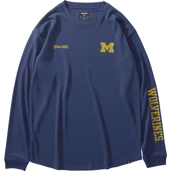 商品の説明右胸にSPALDINGロゴ、左胸にMロゴを配置したシンプルな長袖Tシャツ。左袖のWOLVERINESがポイントです。素材・材質ポリエステル100%原産国中国カラーネイビー